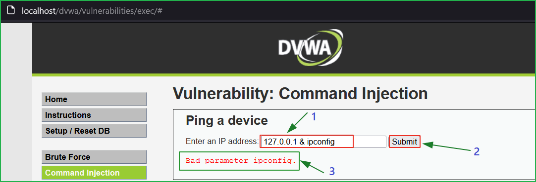 DVWA Command Injection | Ethicalhacs.com | (Bypass All Security)