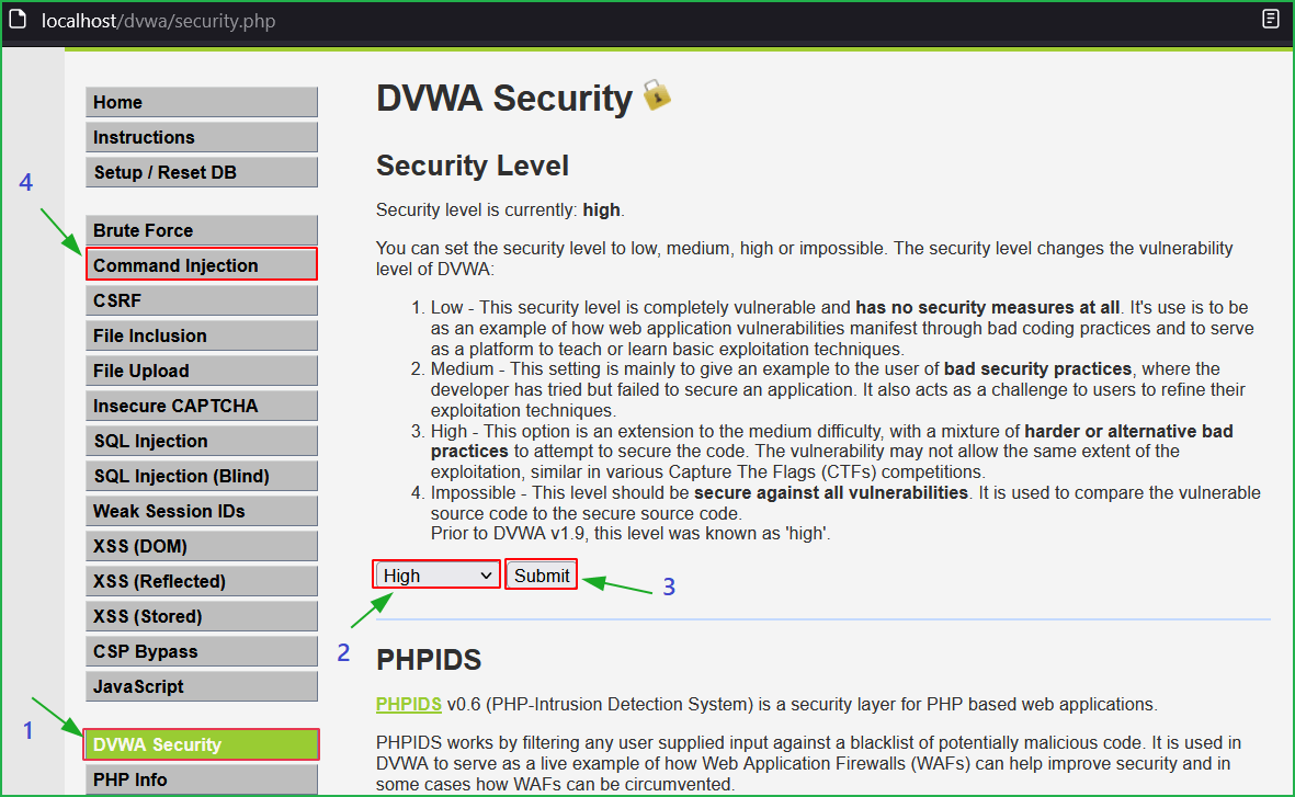DVWA Command Injection | Ethicalhacs.com | (Bypass All Security)